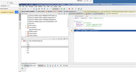 debug angular components that are located in node modules ides