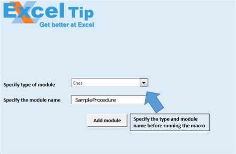 create a new module using vba in microsoft excel