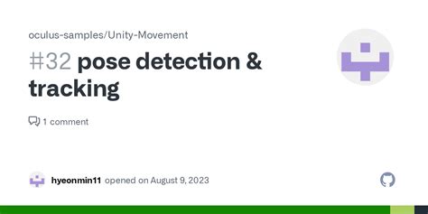 Pose Detection And Tracking · Issue 32 · Oculus Samples Unity Movement