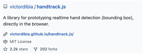 实时监测手部运动的 js 库，可以实现很多有趣功能 import as handtrack from handtrackjs 开源