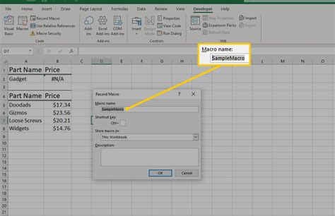 how to create a macro in excel