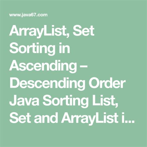 how to sort a list into ascending and descending order in java examples