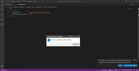 check for update yields error of unexpected token