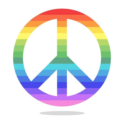 Free Vector Rainbow Peace Symbol
