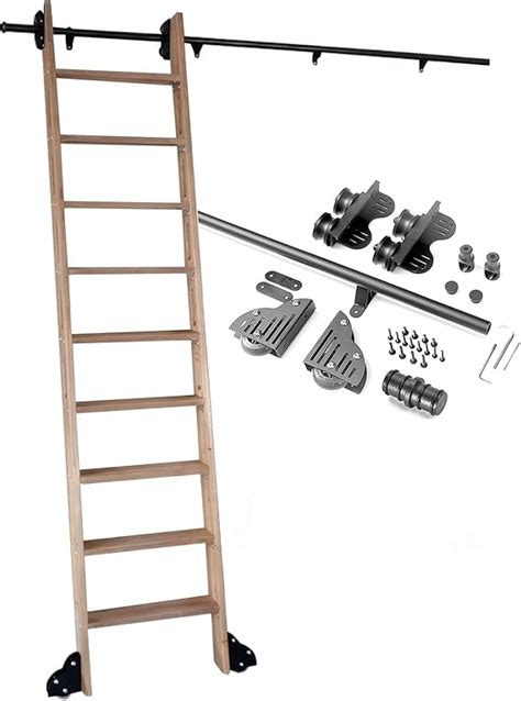 Sliding Ladder Hardware Kit For Libraries 3 3 To 20 Feet Black