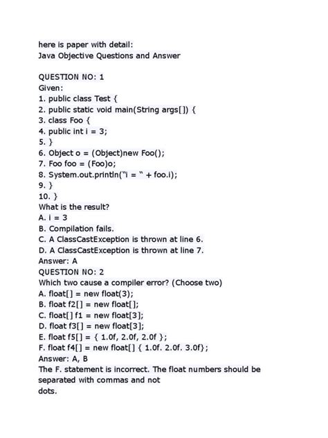 niit java exam class computer programming constructor object
