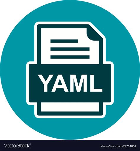 yaml file document icon royalty free vector image