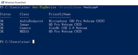 how to use powershell to disable and enable webcam on