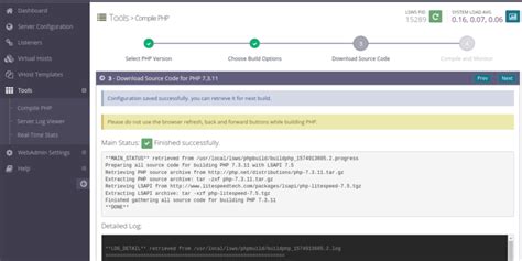 how to install openlitespeed web server with mariadb and php