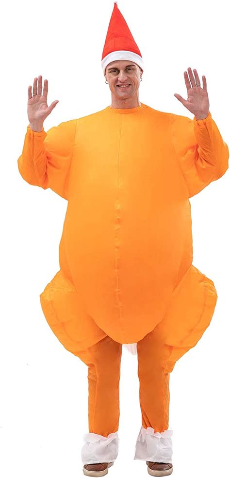 Ihgyt Inflatable Honey Turkey Costume Blow Up Jaws Jumpsuit