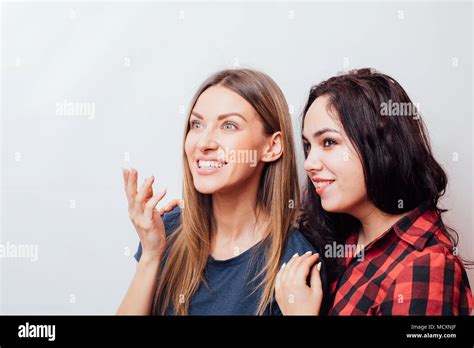 Close Up Fashion Lifestyle Portrait Of Two Young Hipster Girls Best