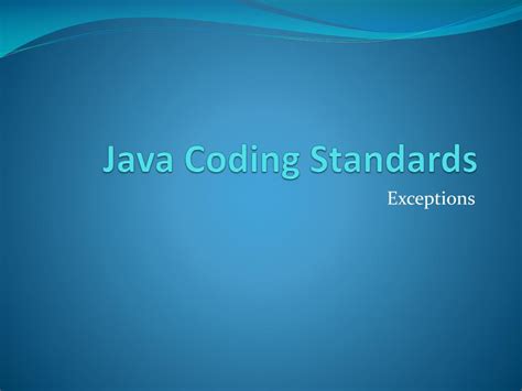 ppt java coding standards powerpoint presentation free