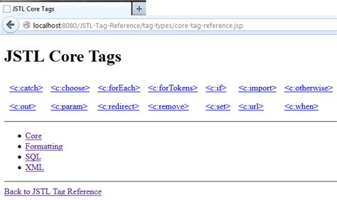 jstl tags reference