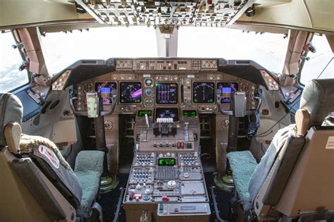 Inside Boeing 747 Cockpit