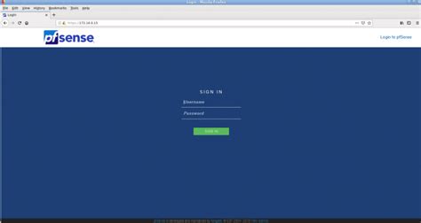 pfsense install login screen admin by accident