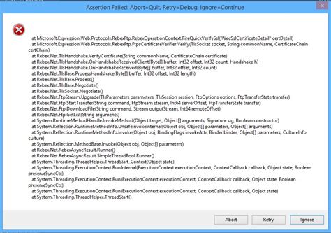 c how do i fix assertion failed firequickverifyssl stack overflow