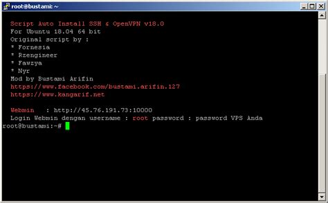 script auto install ssh dan openvpn untuk vps ubuntu 18 04 64 bit