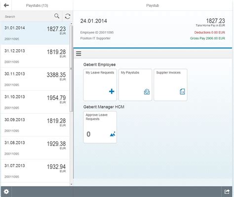 sap fiori my paystubs pdf only shows after refresh
