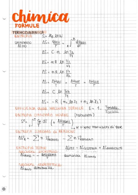 Formulario Chimica Generale Ing Chimica E Dei Materiali Docsity