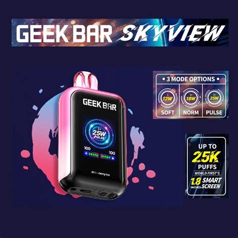Geek Bar Skyview 25k Disposable Vape 5 25000 Puffs Cherry Strazz