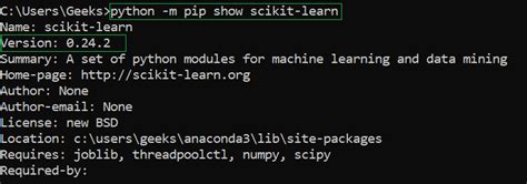 how to install scikit learn in windows geeksforgeeks
