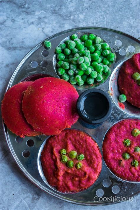 South Indian Instant Beetroot Carrot Rava Idli Recipe For Breakfast