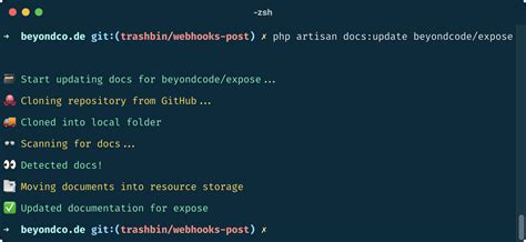 automated documentation deployment with laravel and webhooks beyond code