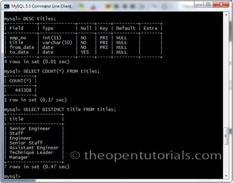 querying data using mysql select statement the open tutorials