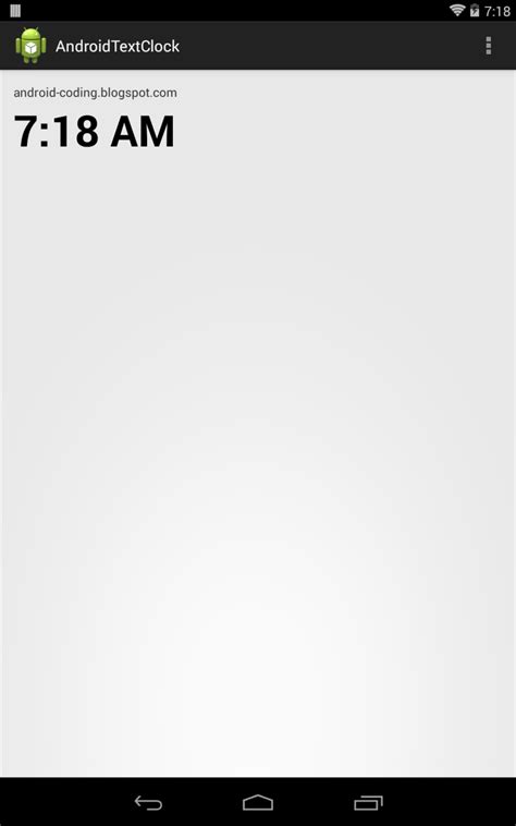 android coding android widget textclock example