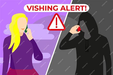 Premium Vector Vishing Alert Woman Receiving A Fraudulent Call From A