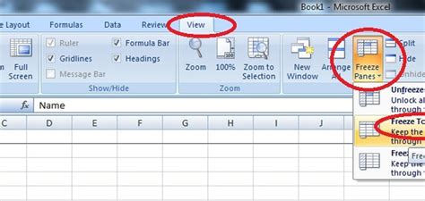 how to fix or freeze header in microsoft excel 2007 expert answers