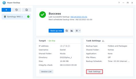 how do i back up my data to a remote synology nas or file server using