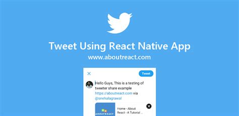 tweet on twitter with url from react native app about react