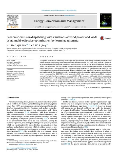 pdf economic emission dispatching with variations of wind power and