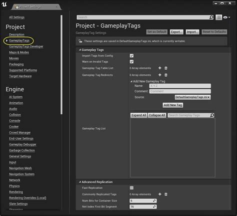 gameplay tags unreal engine 4 27 documentation