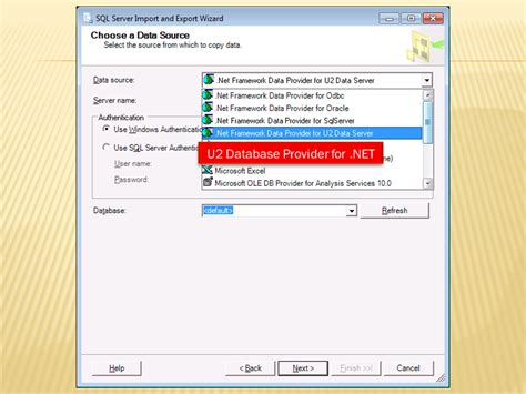 u2netdk how do i move u2 database into sql server 2012