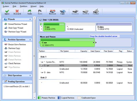 how to use the partition assistant to resize a partition