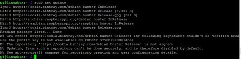 raspbian sudo apt update no pubkey error on raspberry pi