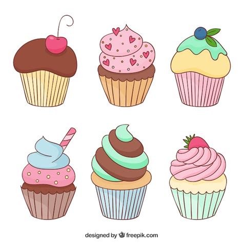 Premium Vector Delicious Cupcakes