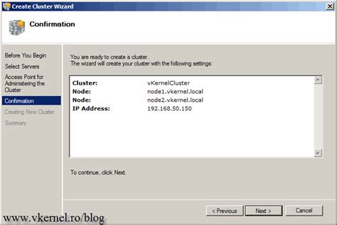 creating a windows server 2008 r2 failover cluster