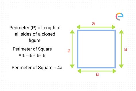 perimeter of square definition formula example and fact