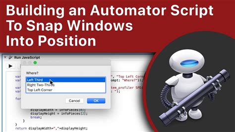 building an automator script to snap windows into position macmost