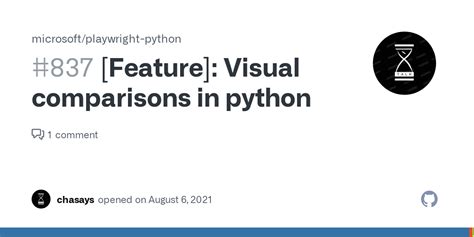 [feature] visual comparisons in python · issue 837 · microsoft
