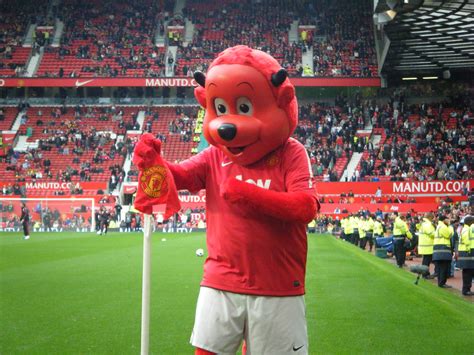 Fred The Red Mascot For The Red Devils Manchester United John