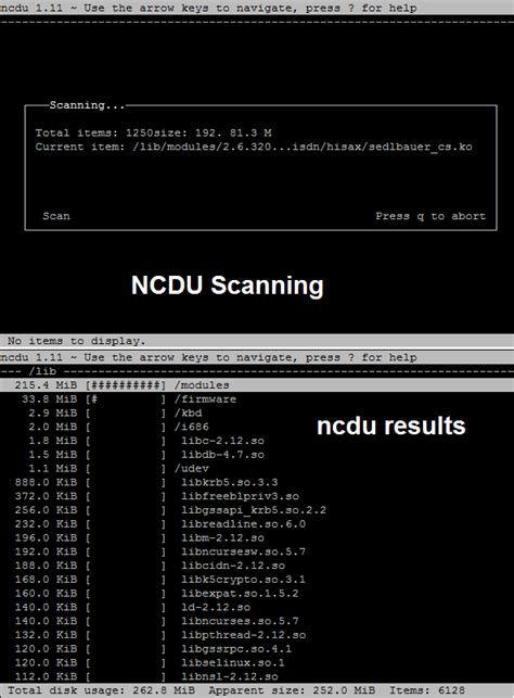 how to install ncurses disk usage ncdu similar to du on linux