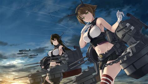 Wallpaper Anime Girls Kantai Collection Nagato Kancolle Mutsu
