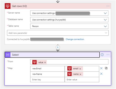 logic app oracle get rows select query provide alias to columns stack