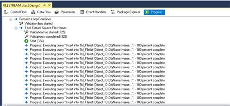 importing sql server filestream data with ssis packages