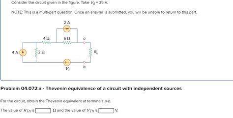 Solved Consider The Circuit Given In The Figure Take Vs