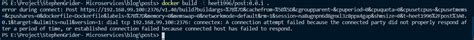 windows docker for desktop error during connect post a connection